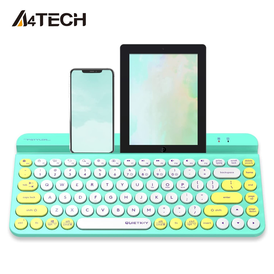 A4Tech FSTYLER FBK30 Bluetooth & 2.4G Wireless Keyboard Pair 4 Devices ...