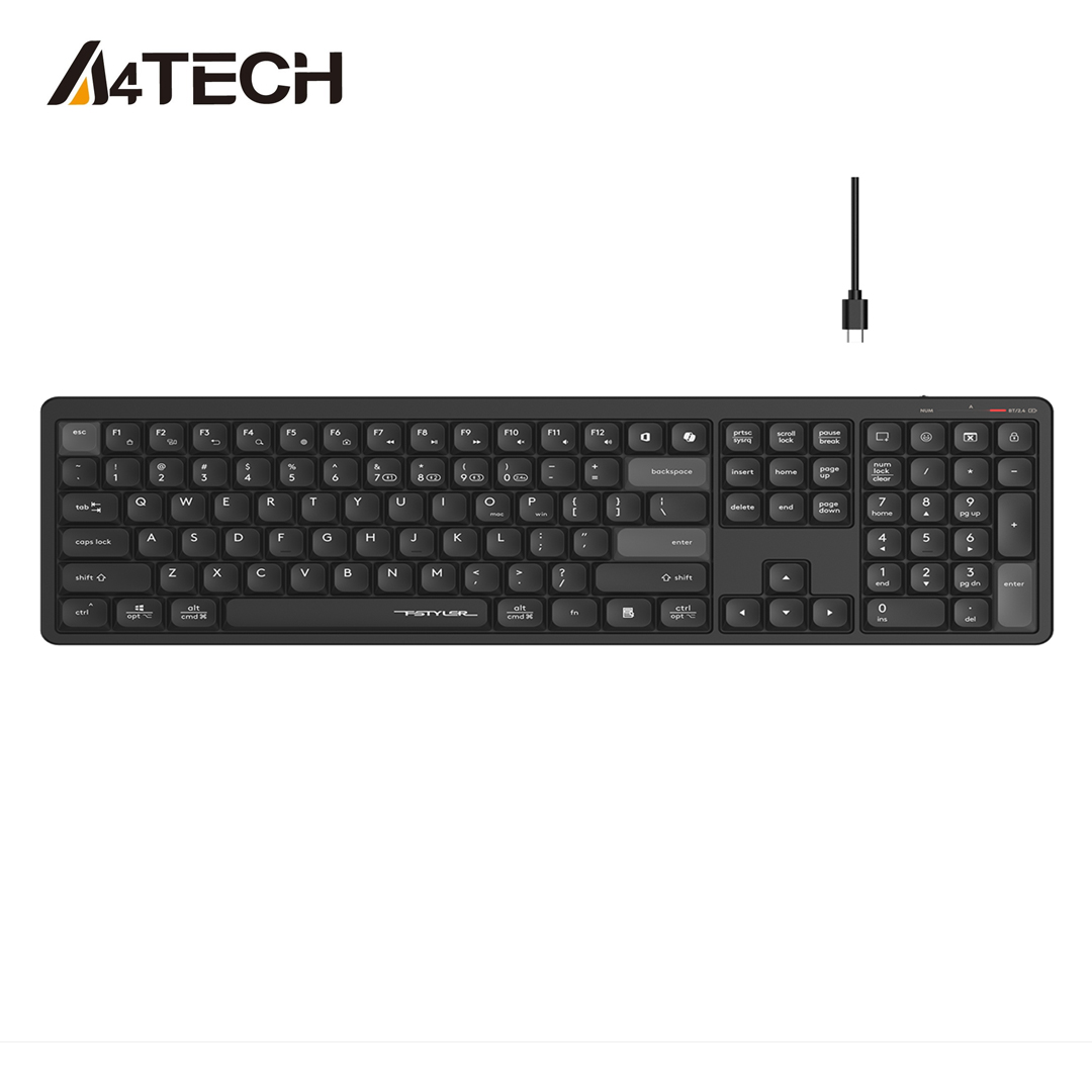 A4Tech FBX55C Bluetooth & 2.4G Wireless Keyboard Pair 4 Devices ...