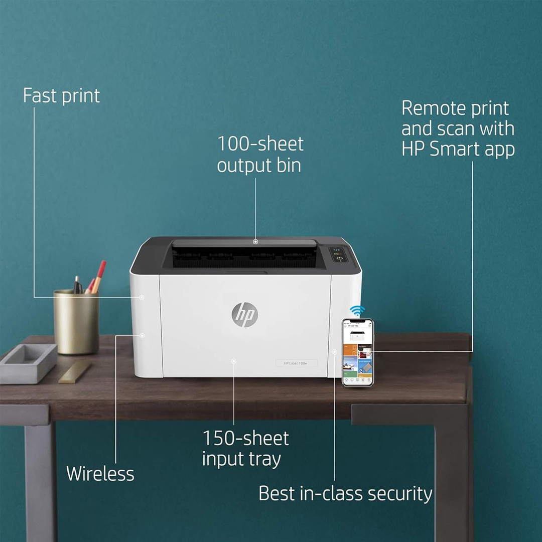 HP Laser 108w Wireless Printer - Computer Choice