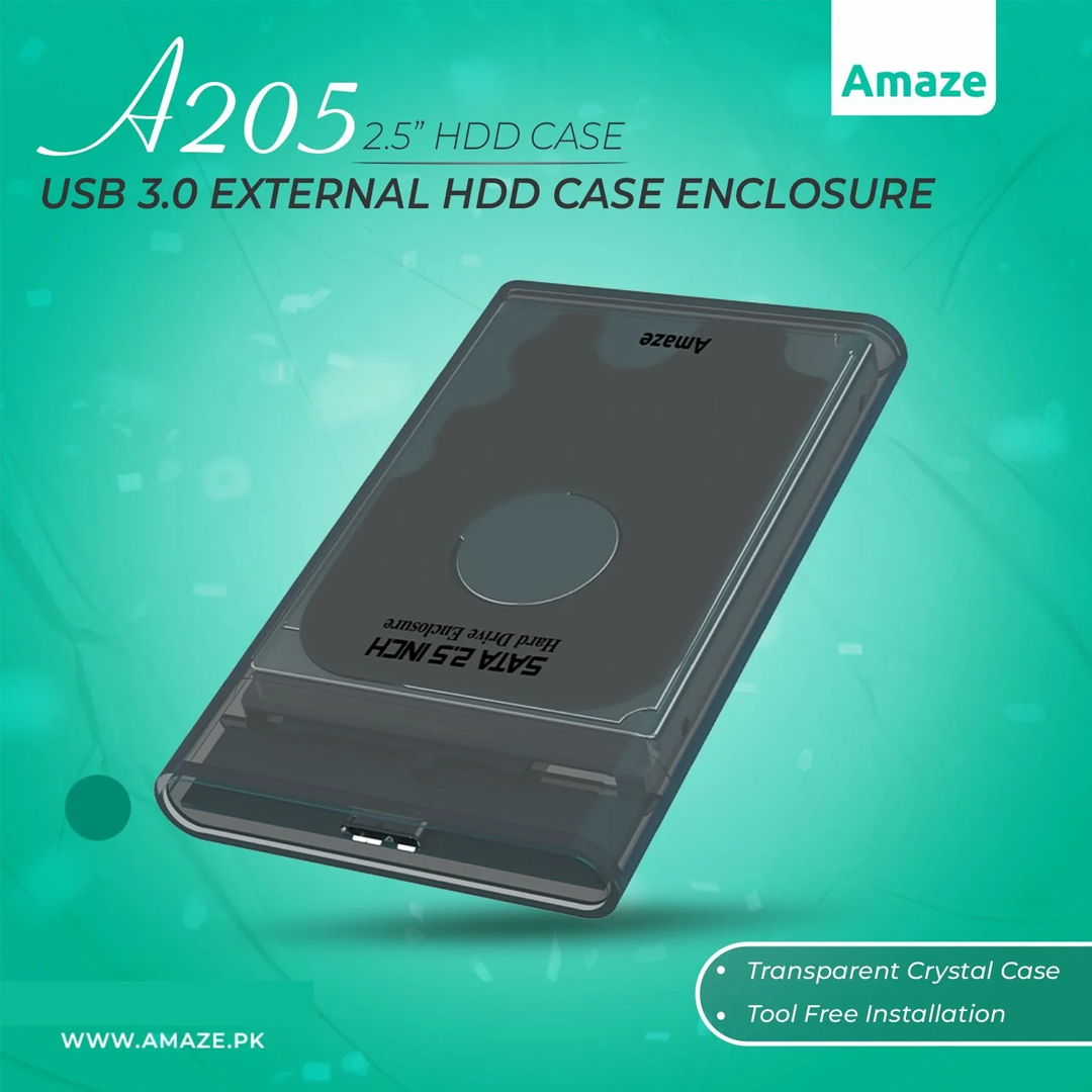 AMAZE A205 USB 3.0 External 2.5” SSD/HDD Case Enclosure - Computer Choice